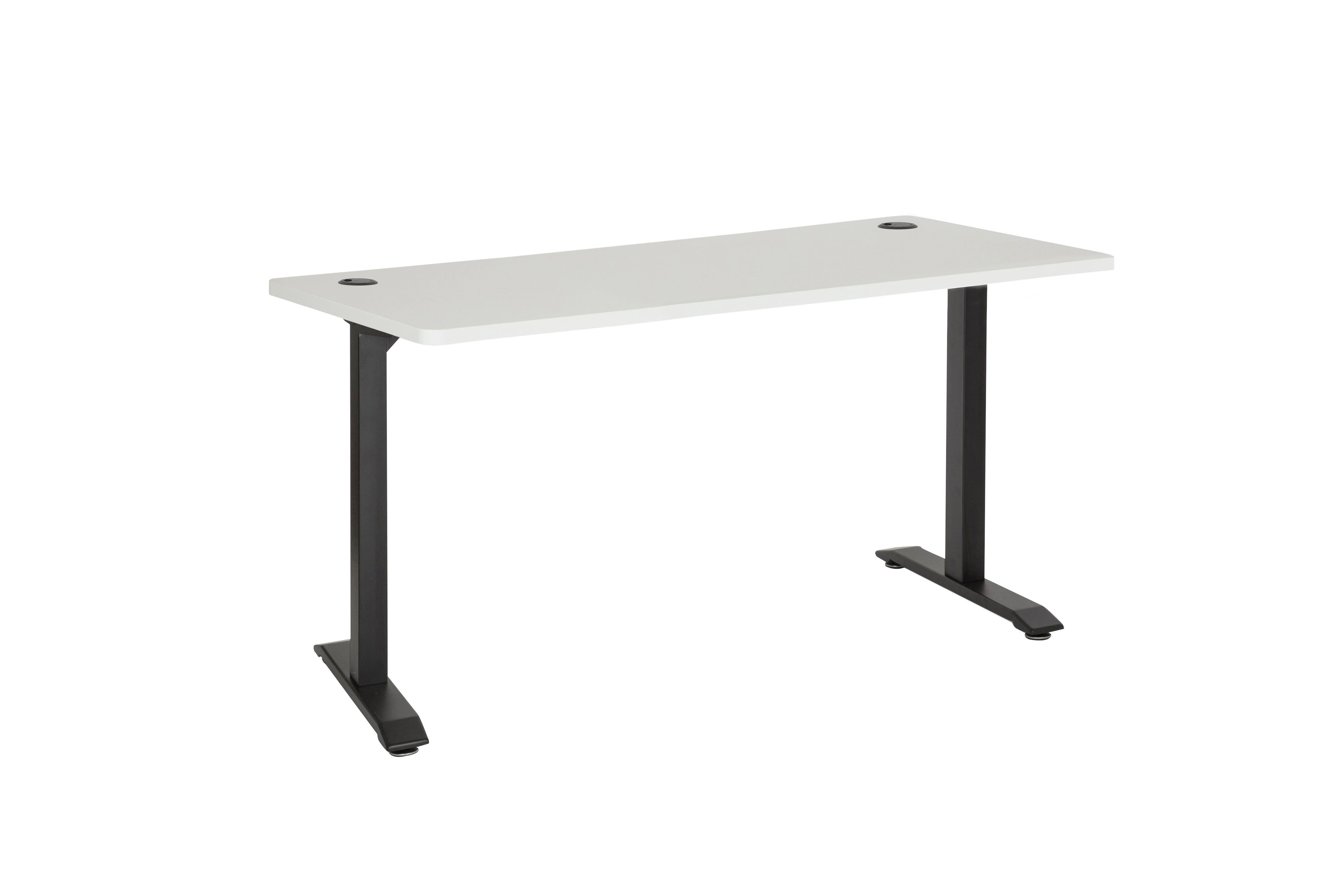 PULSE 1500 STRAIGHT DESK BLACK METAL FRAME WITH WHITE TOP – Jasper J