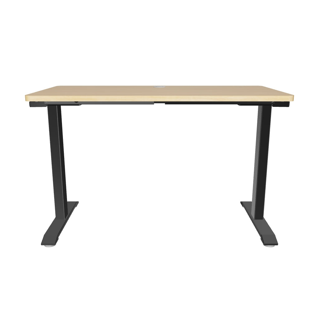 EMERGE 1200Wx600D STRAIGHT DESK BEECH TOP WITH BLACK METAL FRAME – Jasper J